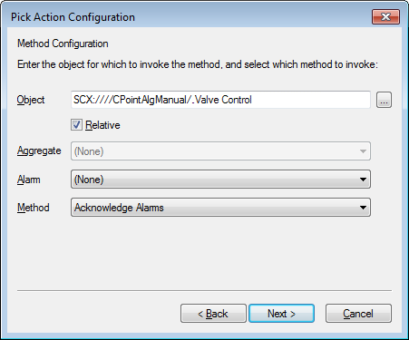 Mimics Guide - Creating a Method Pick Action (Associating Mimic Objects with Pick Actions)